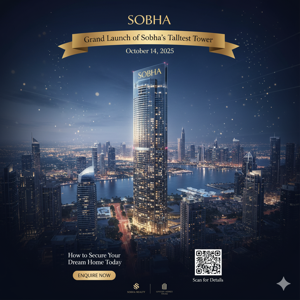 Sobha's 450m Tower Launch Oct 14 2025 | Submit EOI Today